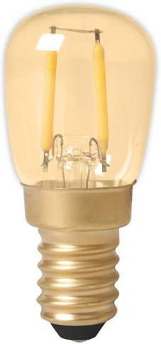 Trendhopper Calex LED Full Glass Filament Pilot lamp 240V 1, 5W 130lm E14 T26x58, Gold 2100K ...